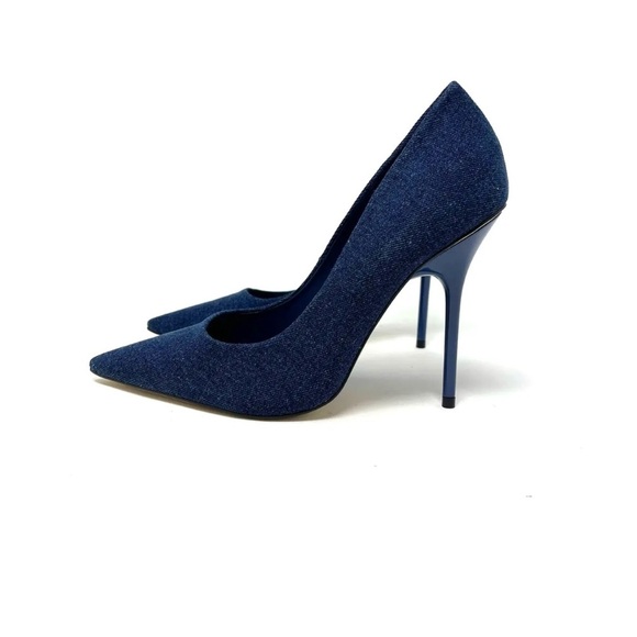 Good American | Shoes | New In Box Good American Denim Stiletto Pumps ...
